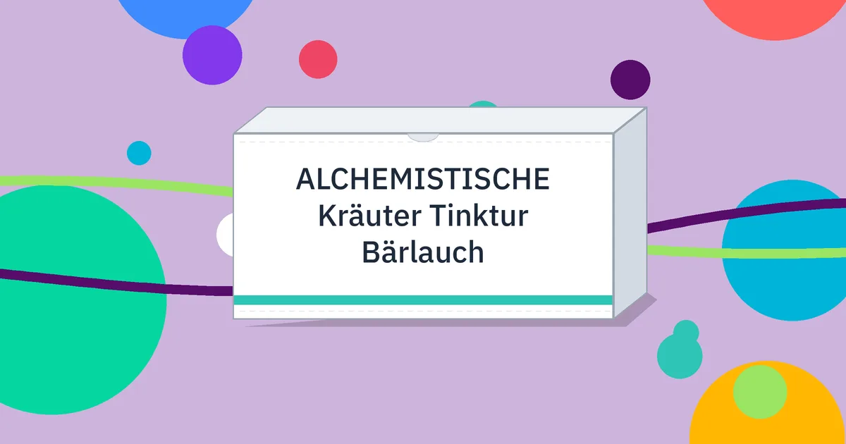 Symbolbild: Packung mit der Aufschrift ALCHEMISTISCHE Kräuter Tinktur Bärlauch (PZN 17418620) – Verfügbarkeit und Bezug in Apotheken in Frankfurt am Main