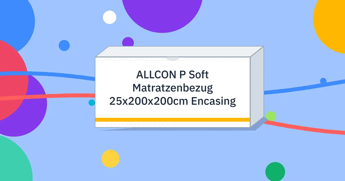 Symbolbild: Packung mit der Aufschrift ALLCON P Soft Matratzenbezug 25x200x200cm Encasing (PZN 20347852) – Verfügbarkeit und Bezug in Apotheken in Frankfurt am Main