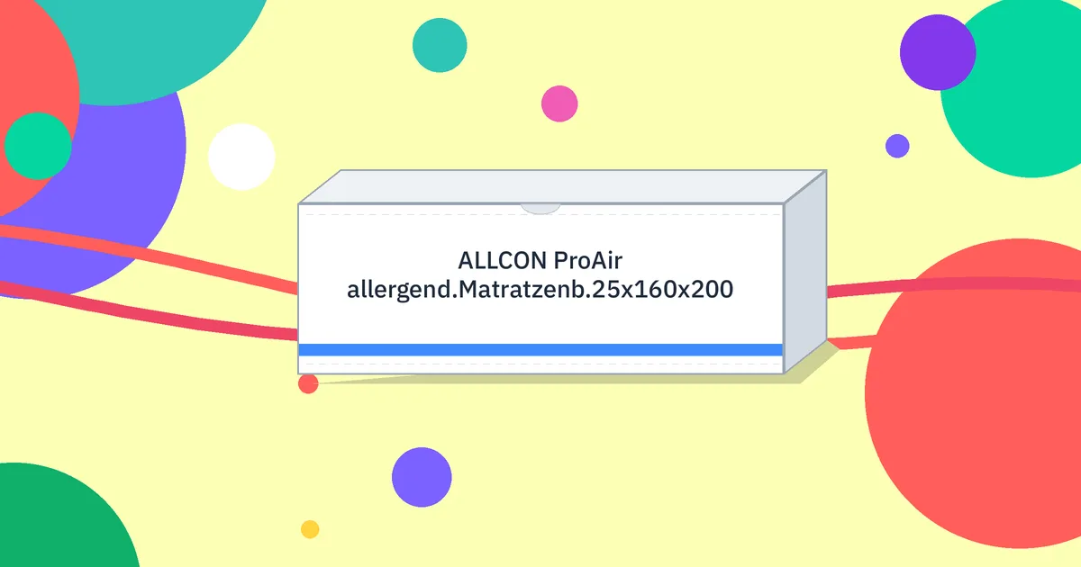 Symbolbild: Packung mit der Aufschrift ALLCON ProAir allergend.Matratzenb.25x160x200 (PZN 13475644) – Verfügbarkeit und Bezug in Apotheken in Frankfurt am Main