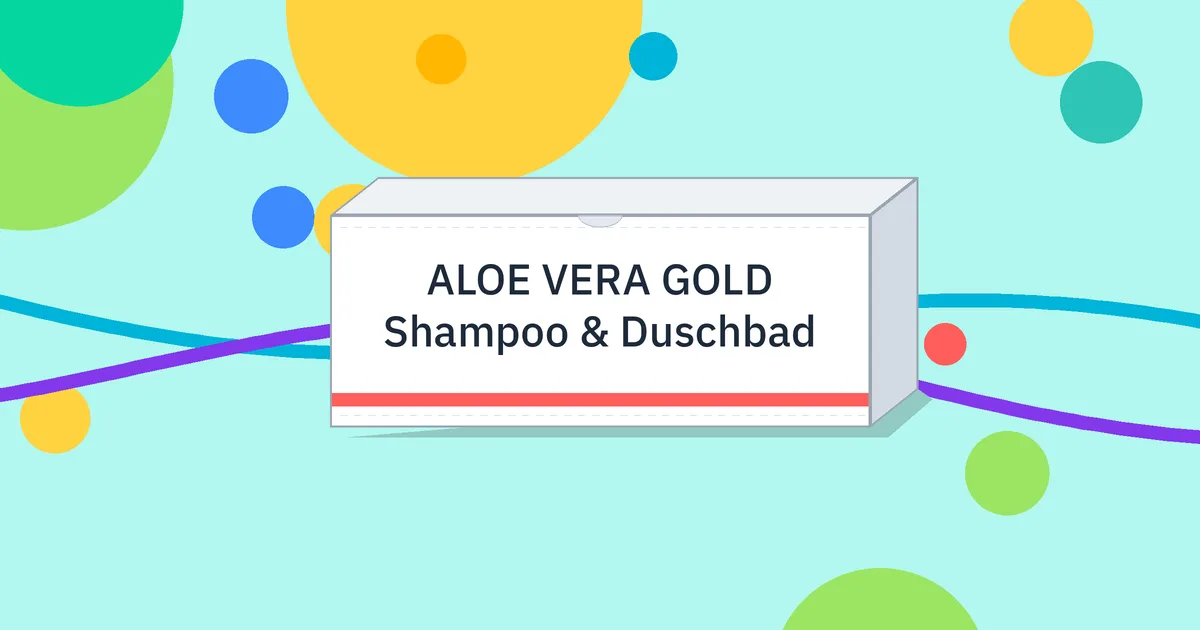 Symbolbild: Packung mit der Aufschrift ALOE VERA GOLD Shampoo & Duschbad (PZN 19907576) – Verfügbarkeit und Bezug in Apotheken in Frankfurt am Main