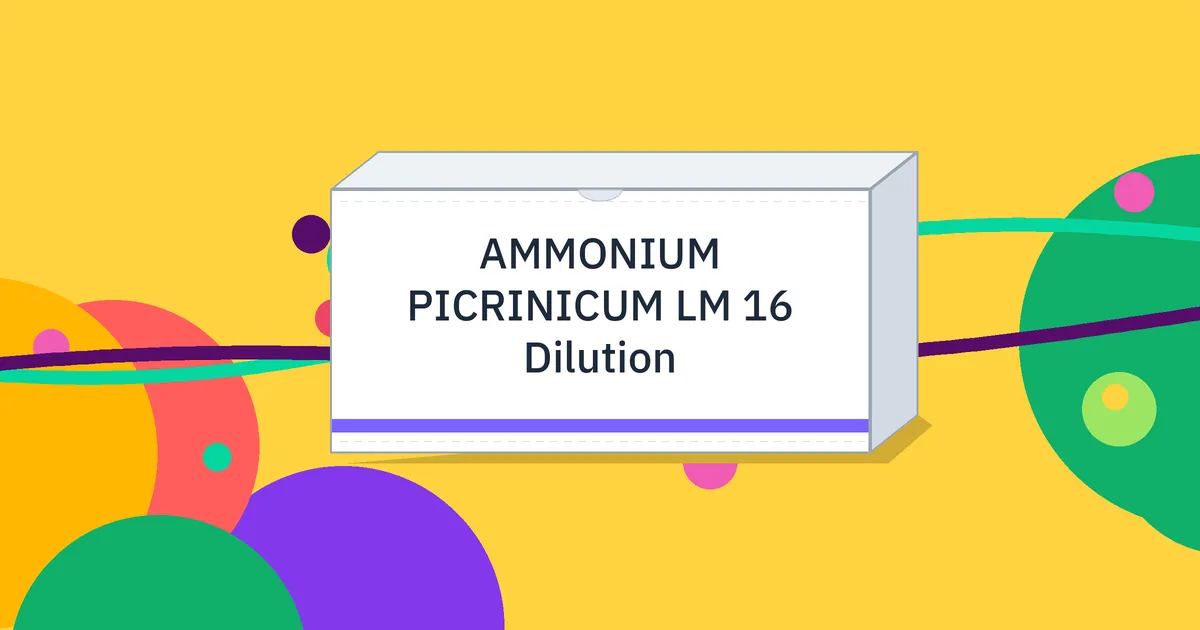 Symbolbild: Packung mit der Aufschrift AMMONIUM PICRINICUM LM 16 Dilution (PZN 13322780) – Verfügbarkeit und Bezug in Apotheken in Frankfurt am Main