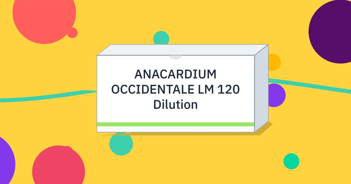 Symbolbild: Packung mit der Aufschrift ANACARDIUM OCCIDENTALE LM 120 Dilution (PZN 13327725) – Verfügbarkeit und Bezug in Apotheken in Frankfurt am Main