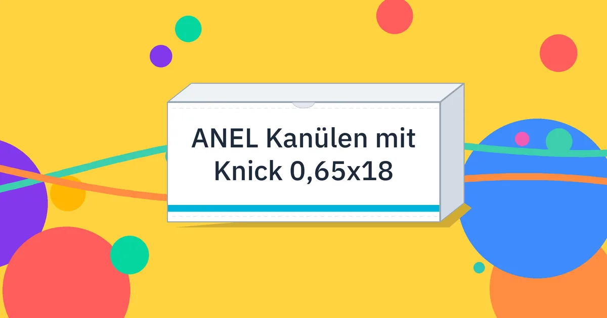 Symbolbild: Packung mit der Aufschrift ANEL Kanülen mit Knick 0,65x18 (PZN 00267683) – Verfügbarkeit und Bezug in Apotheken in Frankfurt am Main