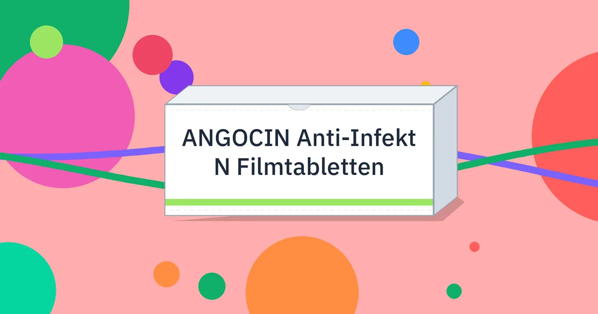 Symbolbild: Packung mit der Aufschrift ANGOCIN Anti-Infekt N Filmtabletten (PZN 06612767) – Verfügbarkeit und Bezug in Apotheken in Frankfurt am Main