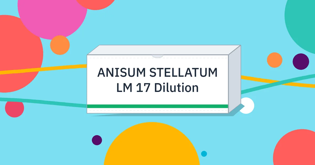 Symbolbild: Packung mit der Aufschrift ANISUM STELLATUM LM 17 Dilution (PZN 13369451) – Verfügbarkeit und Bezug in Apotheken in Frankfurt am Main