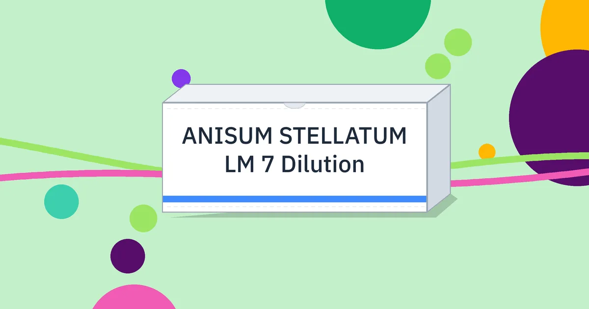 Symbolbild: Packung mit der Aufschrift ANISUM STELLATUM LM 7 Dilution (PZN 13369304) – Verfügbarkeit und Bezug in Apotheken in Frankfurt am Main