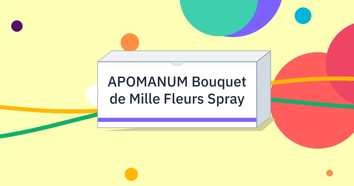 Symbolbild: Packung mit der Aufschrift APOMANUM Bouquet de Mille Fleurs Spray (PZN 09644874) – Verfügbarkeit und Bezug in Apotheken in Frankfurt am Main