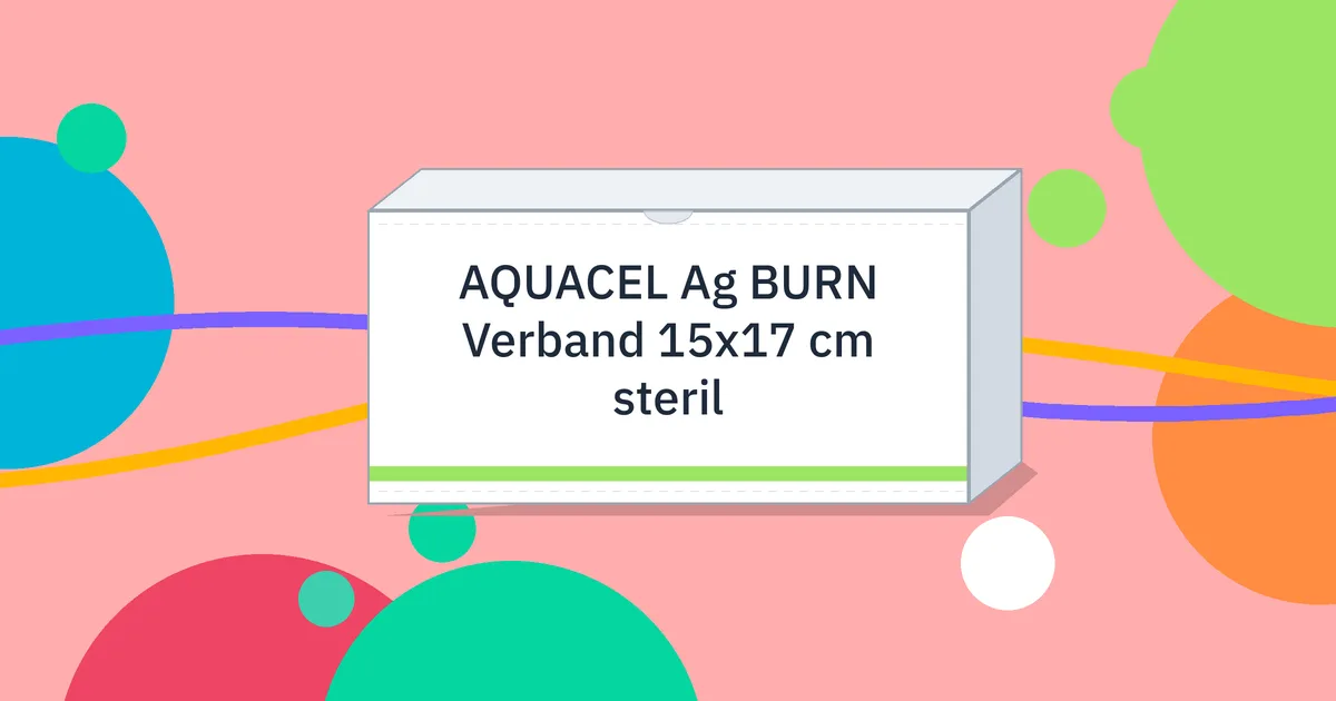 Symbolbild: Packung mit der Aufschrift AQUACEL Ag BURN Verband 15x17 cm steril (PZN 14413585) – Verfügbarkeit und Bezug in Apotheken in Frankfurt am Main