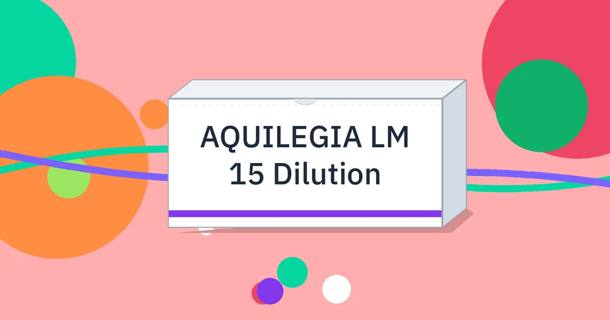Symbolbild: Packung mit der Aufschrift AQUILEGIA LM 15 Dilution (PZN 13383830) – Verfügbarkeit und Bezug in Apotheken in Frankfurt am Main
