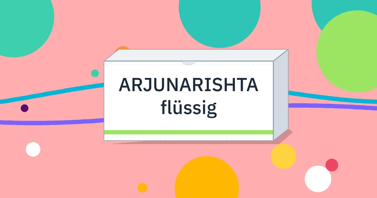 Symbolbild: Packung mit der Aufschrift ARJUNARISHTA flüssig (PZN 07225280) – Verfügbarkeit und Bezug in Apotheken in Frankfurt am Main