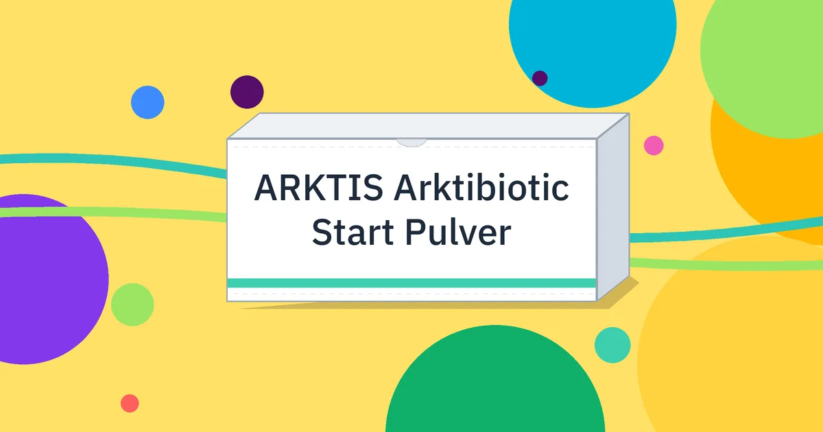 Symbolbild: Packung mit der Aufschrift ARKTIS Arktibiotic Start Pulver (PZN 16024132) – Verfügbarkeit und Bezug in Apotheken in Frankfurt am Main