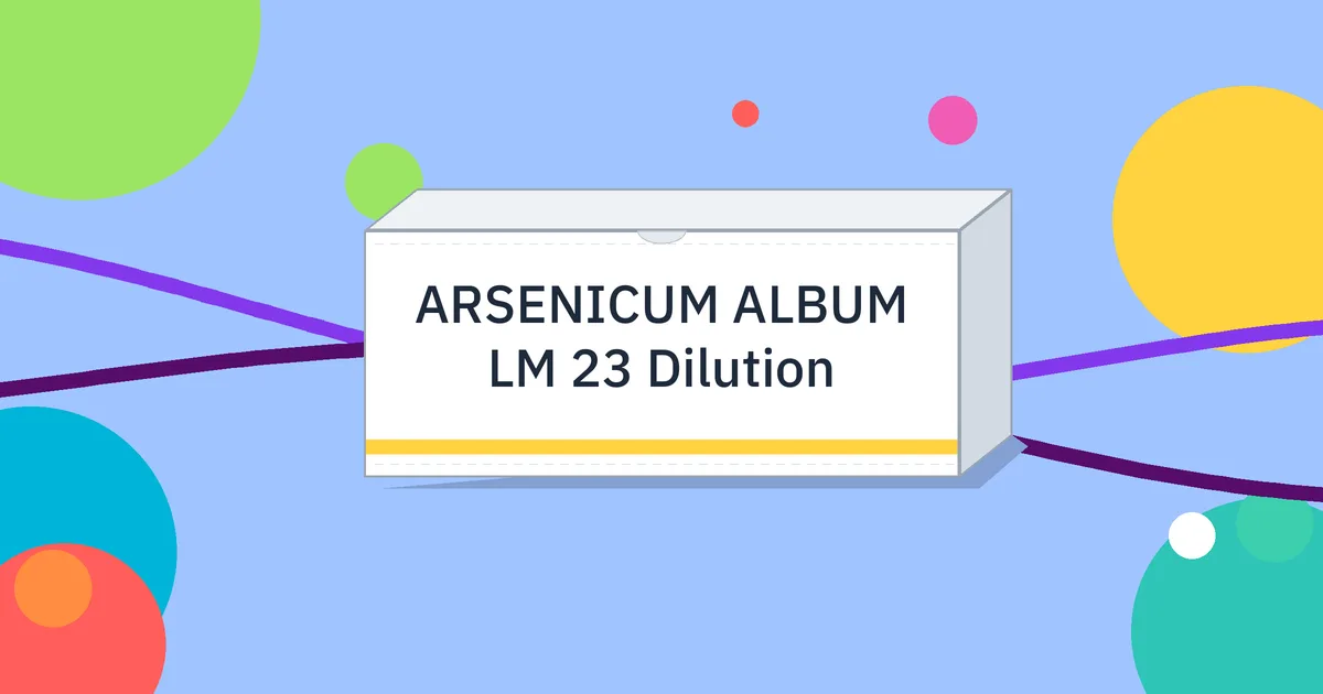 Symbolbild: Packung mit der Aufschrift ARSENICUM ALBUM LM 23 Dilution (PZN 12771010) – Verfügbarkeit und Bezug in Apotheken in Frankfurt am Main