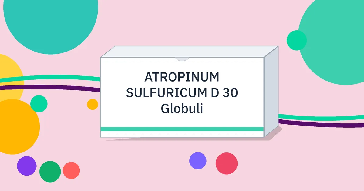 Symbolbild: Packung mit der Aufschrift ATROPINUM SULFURICUM D 30 Globuli (PZN 07454810) – Verfügbarkeit und Bezug in Apotheken in Frankfurt am Main