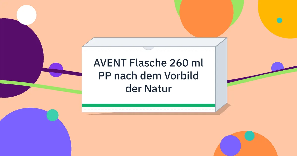 Symbolbild: Packung mit der Aufschrift AVENT Flasche 260 ml PP nach dem Vorbild der Natur (PZN 09435260) – Verfügbarkeit und Bezug in Apotheken in Frankfurt am Main