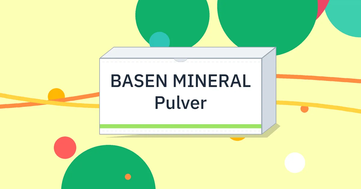 Symbolbild: Packung mit der Aufschrift BASEN MINERAL Pulver (PZN 16893081) – Verfügbarkeit und Bezug in Apotheken in Frankfurt am Main