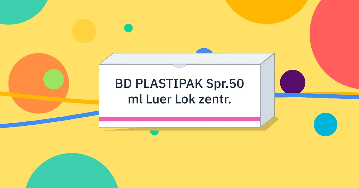 Symbolbild: Packung mit der Aufschrift BD PLASTIPAK Spr.50 ml Luer Lok zentr. (PZN 10301530) – Verfügbarkeit und Bezug in Apotheken in Frankfurt am Main