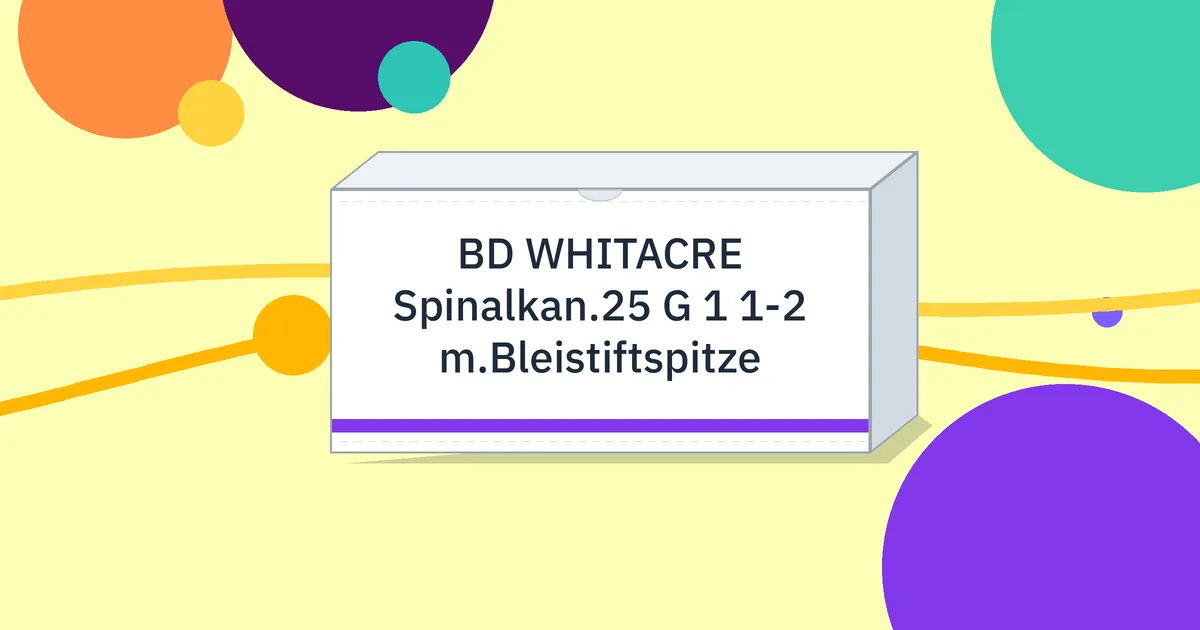 Symbolbild: Packung mit der Aufschrift BD WHITACRE Spinalkan.25 G 1 1-2 m.Bleistiftspitze (PZN 07546216) – Verfügbarkeit und Bezug in Apotheken in Frankfurt am Main