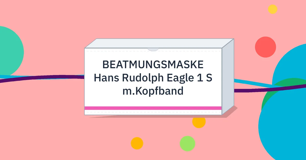 Symbolbild: Packung mit der Aufschrift BEATMUNGSMASKE Hans Rudolph Eagle 1 S m.Kopfband (PZN 17303710) – Verfügbarkeit und Bezug in Apotheken in Frankfurt am Main