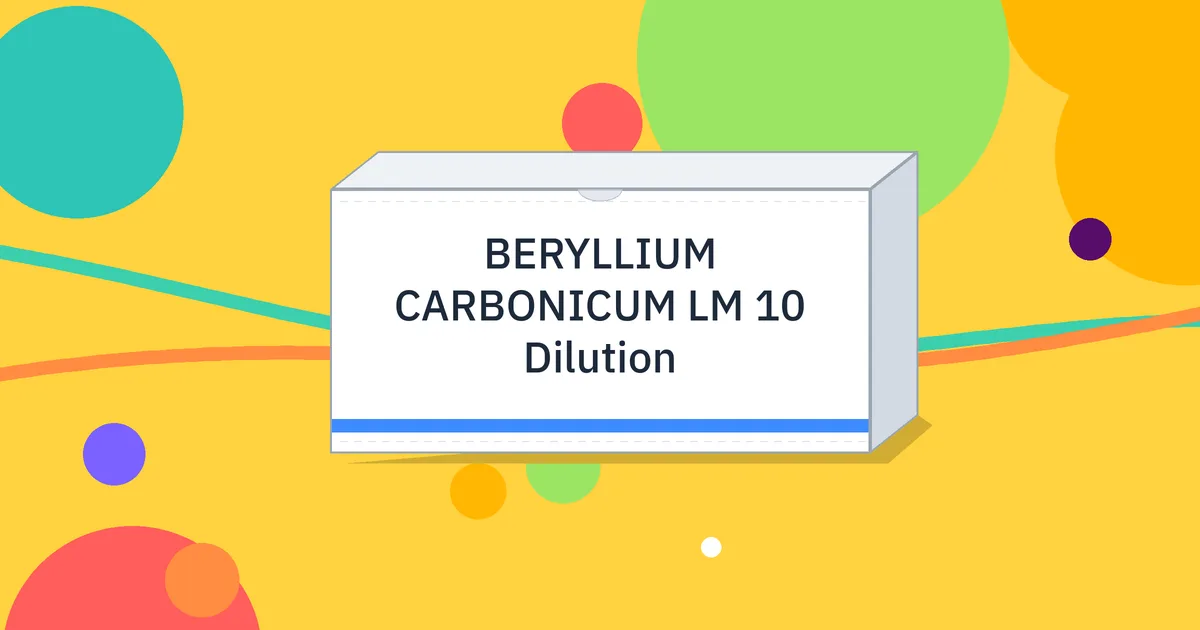 Symbolbild: Packung mit der Aufschrift BERYLLIUM CARBONICUM LM 10 Dilution (PZN 13384077) – Verfügbarkeit und Bezug in Apotheken in Frankfurt am Main