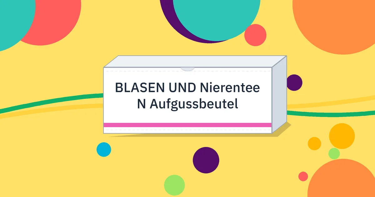 Symbolbild: Packung mit der Aufschrift BLASEN UND Nierentee N Aufgussbeutel (PZN 19473793) – Verfügbarkeit und Bezug in Apotheken in Frankfurt am Main