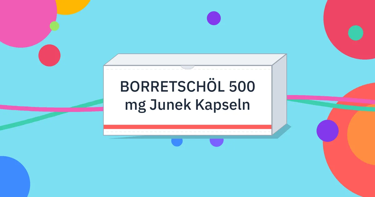 Symbolbild: Packung mit der Aufschrift BORRETSCHÖL 500 mg Junek Kapseln (PZN 07079766) – Verfügbarkeit und Bezug in Apotheken in Frankfurt am Main