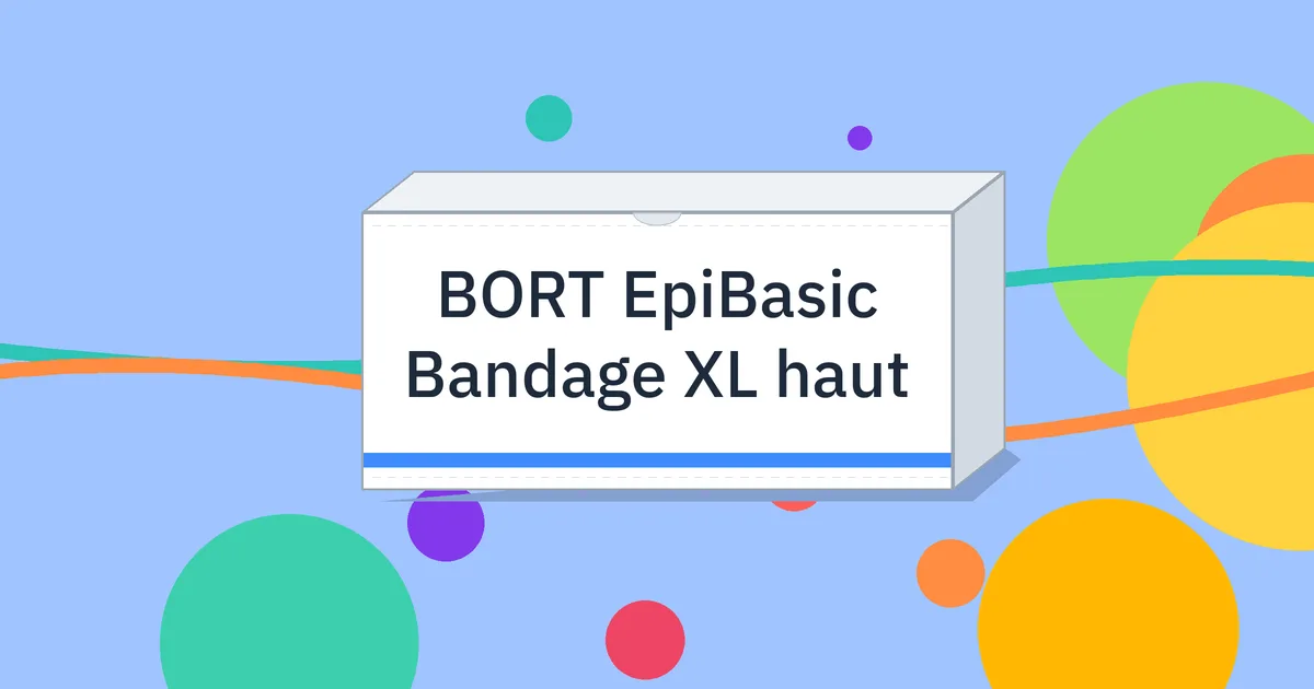 Symbolbild: Packung mit der Aufschrift BORT EpiBasic Bandage XL haut (PZN 07673363) – Verfügbarkeit und Bezug in Apotheken in Frankfurt am Main