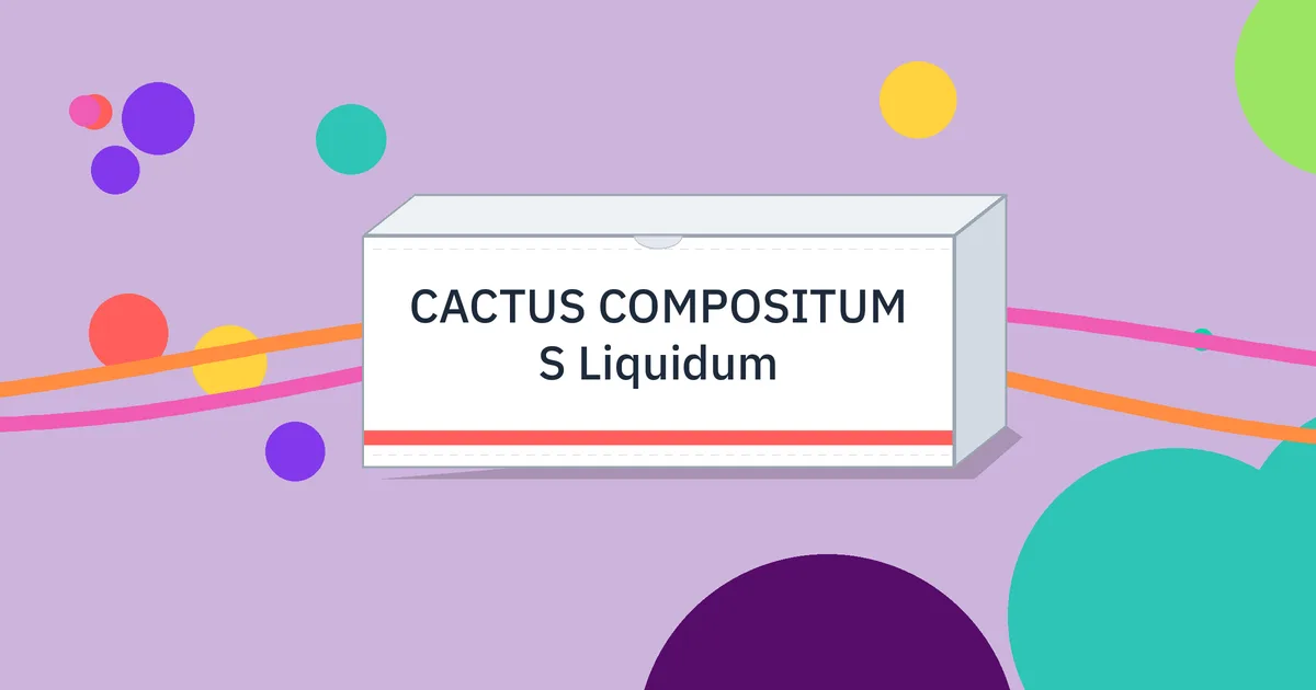 Symbolbild: Packung mit der Aufschrift CACTUS COMPOSITUM S Liquidum (PZN 04562166) – Verfügbarkeit und Bezug in Apotheken in Frankfurt am Main