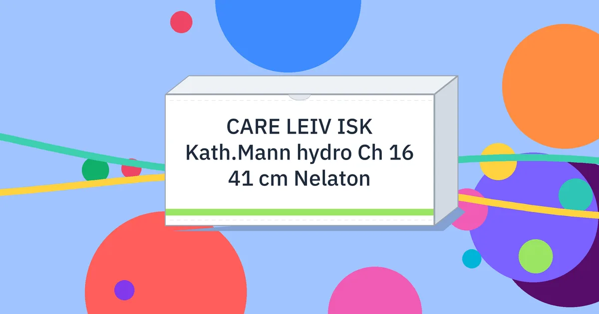 Symbolbild: Packung mit der Aufschrift CARE LEIV ISK Kath.Mann hydro Ch 16 41 cm Nelaton (PZN 18890862) – Verfügbarkeit und Bezug in Apotheken in Frankfurt am Main