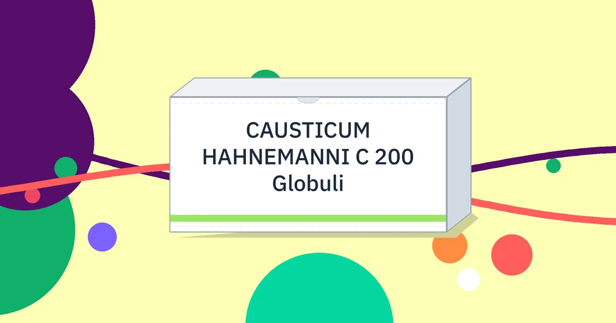 Symbolbild: Packung mit der Aufschrift CAUSTICUM HAHNEMANNI C 200 Globuli (PZN 02896118) – Verfügbarkeit und Bezug in Apotheken in Frankfurt am Main