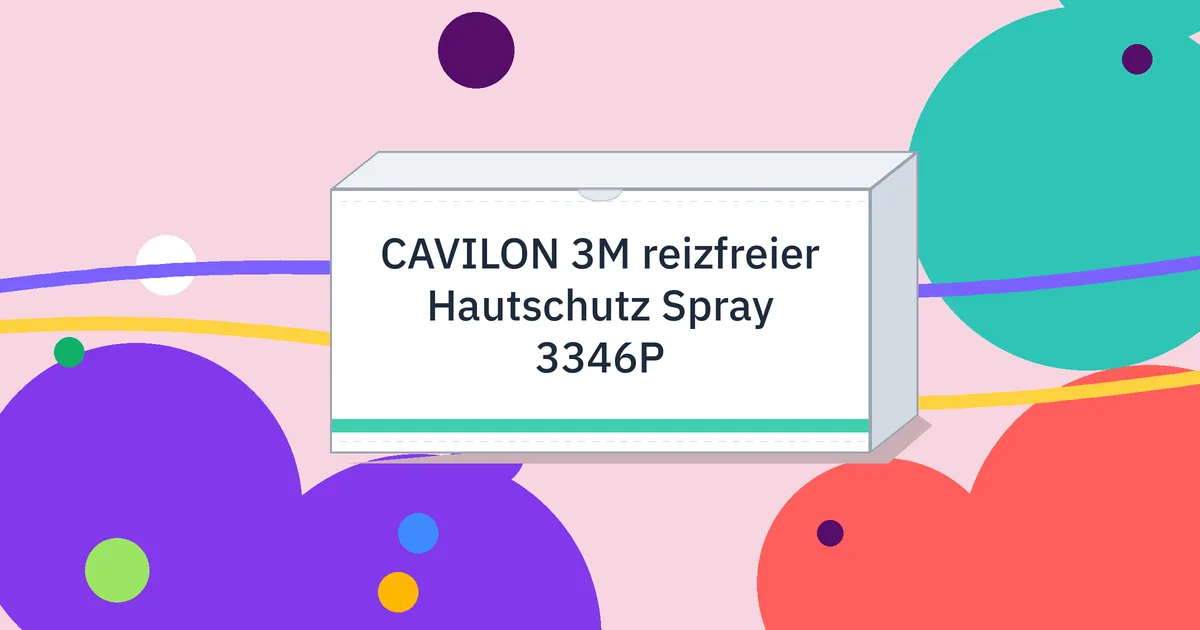 Symbolbild: Packung mit der Aufschrift CAVILON 3M reizfreier Hautschutz Spray 3346P (PZN 07521937) – Verfügbarkeit und Bezug in Apotheken in Frankfurt am Main