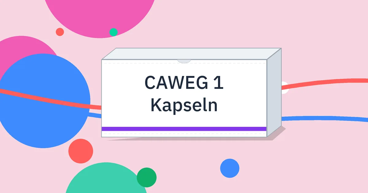 Symbolbild: Packung mit der Aufschrift CAWEG 1 Kapseln (PZN 12409119) – Verfügbarkeit und Bezug in Apotheken in Frankfurt am Main