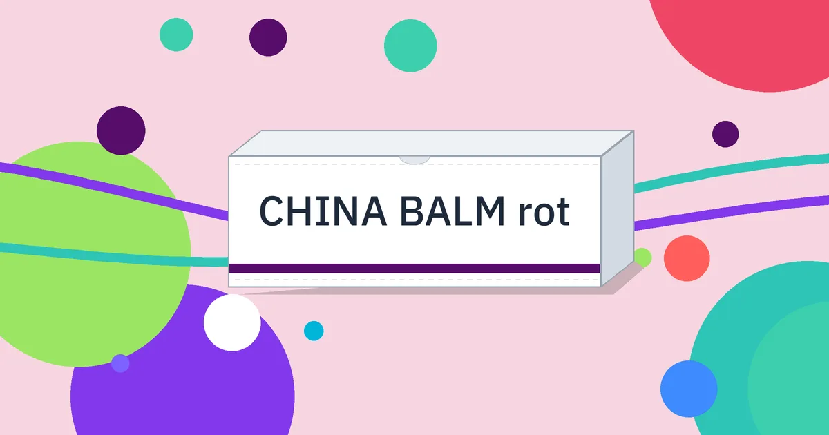 Symbolbild: Packung mit der Aufschrift CHINA BALM rot (PZN 03942205) – Verfügbarkeit und Bezug in Apotheken in Frankfurt am Main