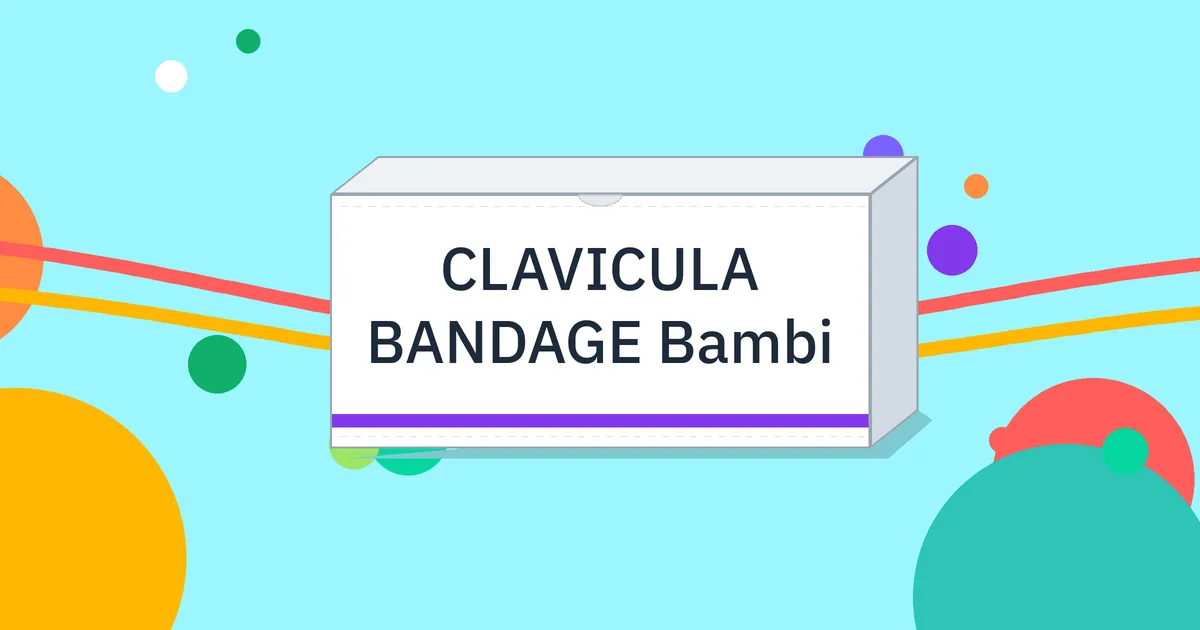 Symbolbild: Packung mit der Aufschrift CLAVICULA BANDAGE Bambi (PZN 07742590) – Verfügbarkeit und Bezug in Apotheken in Frankfurt am Main