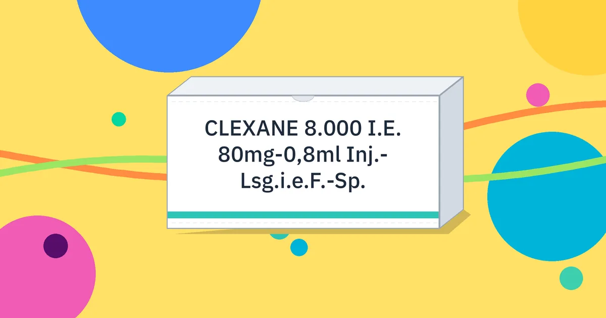 Symbolbild: Packung mit der Aufschrift CLEXANE 8.000 I.E. 80mg-0,8ml Inj.-Lsg.i.e.F.-Sp. (PZN 11090130) – Verfügbarkeit und Bezug in Apotheken in Frankfurt am Main