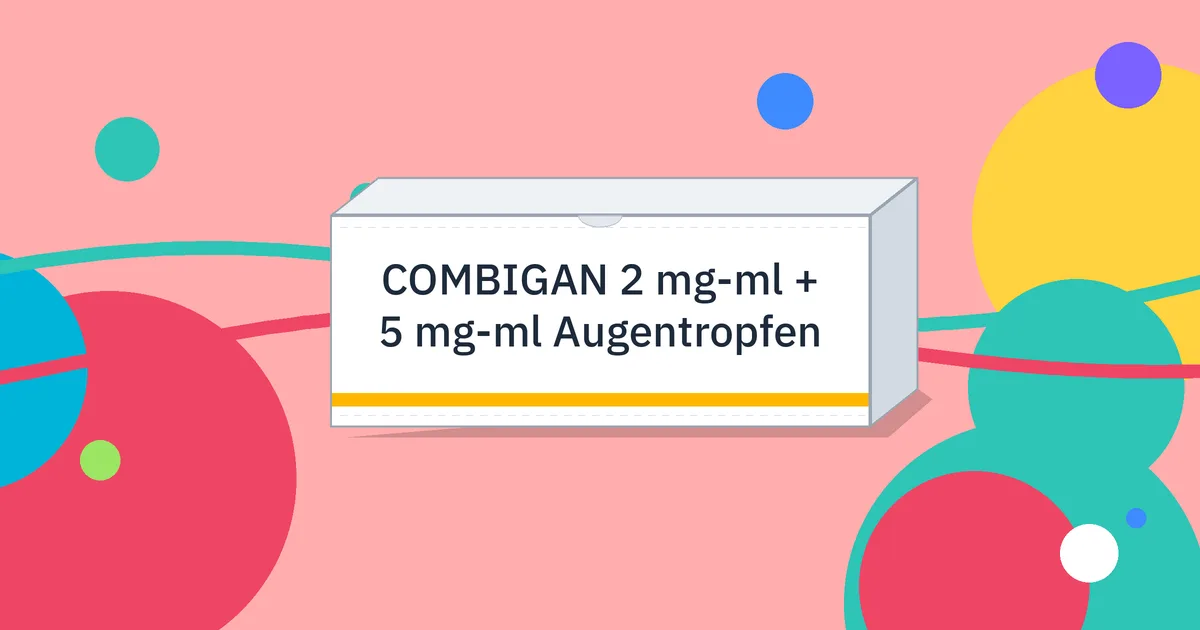 Symbolbild: Packung mit der Aufschrift COMBIGAN 2 mg-ml + 5 mg-ml Augentropfen (PZN 11535520) – Verfügbarkeit und Bezug in Apotheken in Frankfurt am Main