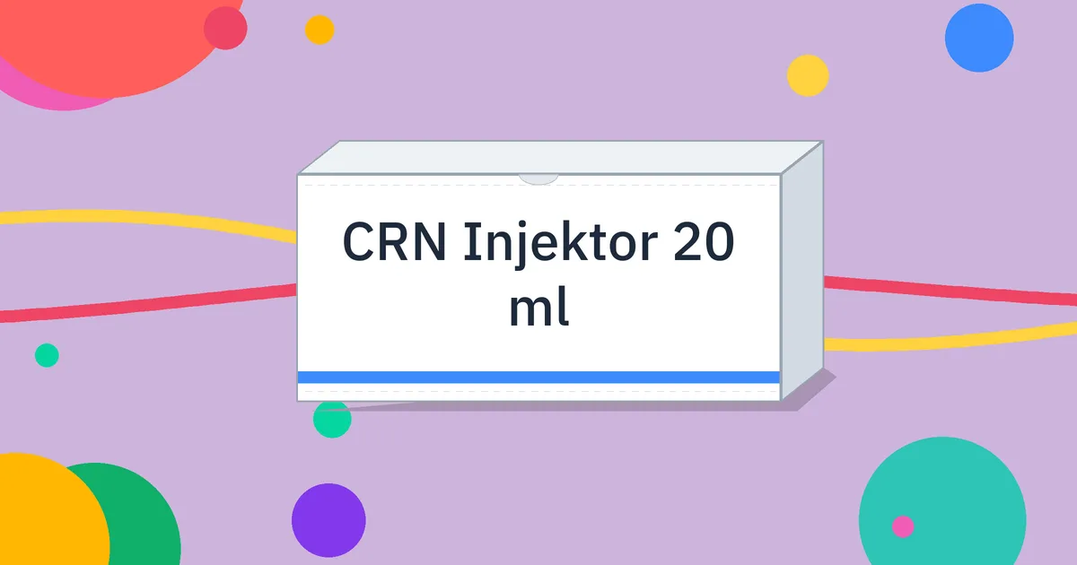 Symbolbild: Packung mit der Aufschrift CRN Injektor 20 ml (PZN 12905427) – Verfügbarkeit und Bezug in Apotheken in Frankfurt am Main