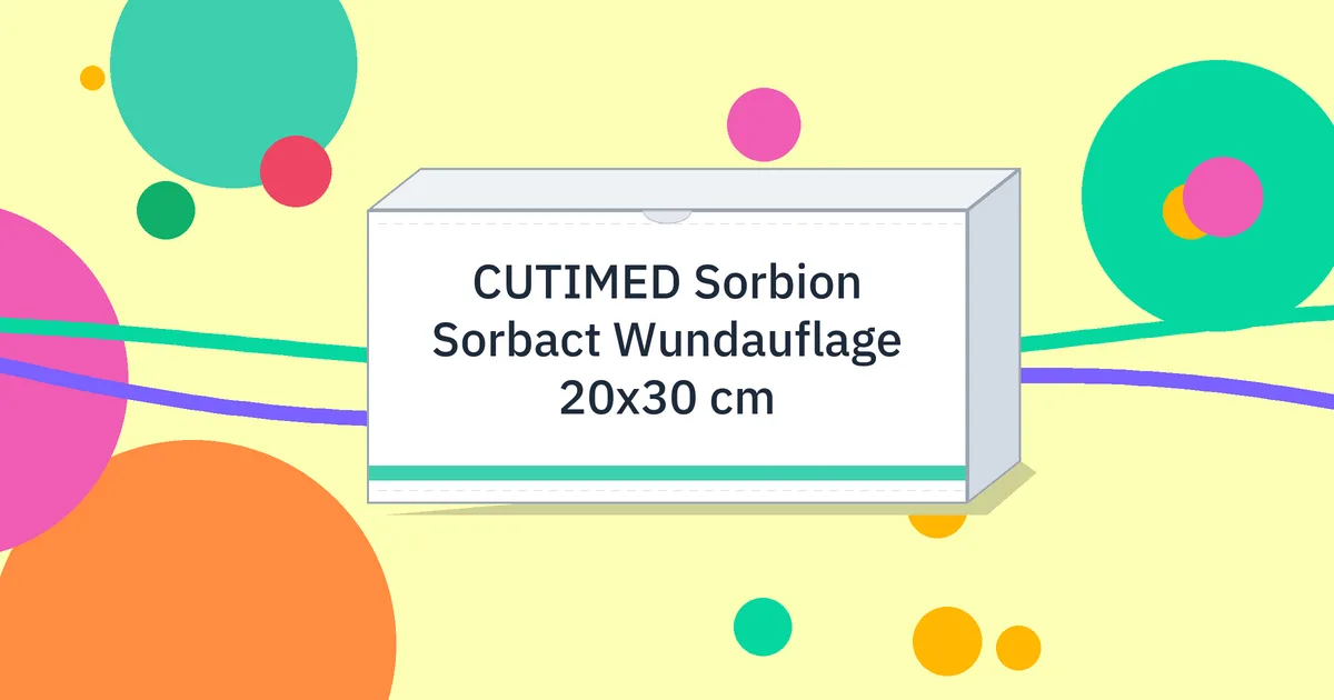Symbolbild: Packung mit der Aufschrift CUTIMED Sorbion Sorbact Wundauflage 20x30 cm (PZN 17451439) – Verfügbarkeit und Bezug in Apotheken in Frankfurt am Main