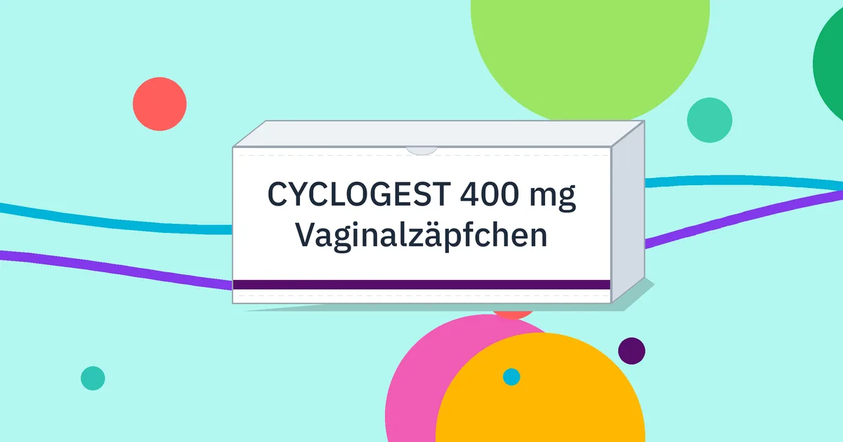 Symbolbild: Packung mit der Aufschrift CYCLOGEST 400 mg Vaginalzäpfchen (PZN 16203604) – Verfügbarkeit und Bezug in Apotheken in Frankfurt am Main