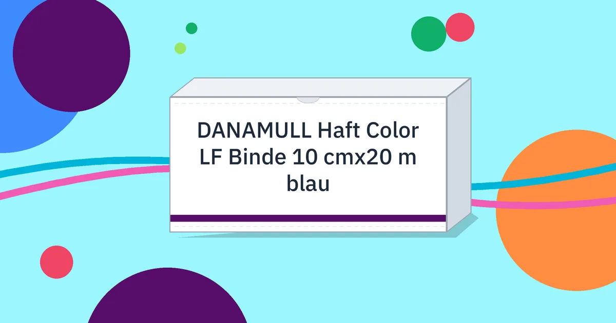 Symbolbild: Packung mit der Aufschrift DANAMULL Haft Color LF Binde 10 cmx20 m blau (PZN 20810379) – Verfügbarkeit und Bezug in Apotheken in Frankfurt am Main