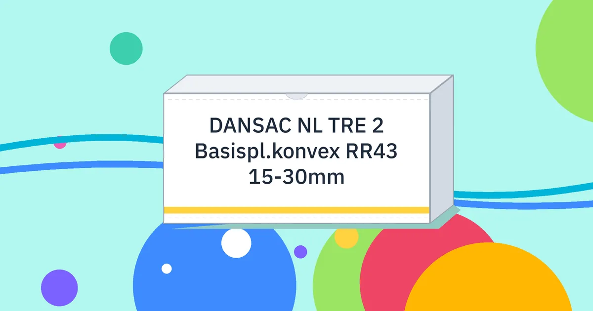 Symbolbild: Packung mit der Aufschrift DANSAC NL TRE 2 Basispl.konvex RR43 15-30mm (PZN 15302741) – Verfügbarkeit und Bezug in Apotheken in Frankfurt am Main