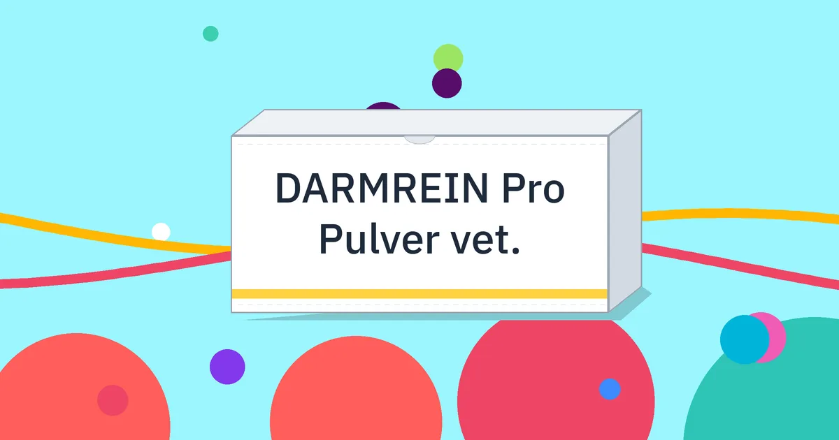 Symbolbild: Packung mit der Aufschrift DARMREIN Pro Pulver vet. (PZN 19526012) – Verfügbarkeit und Bezug in Apotheken in Frankfurt am Main