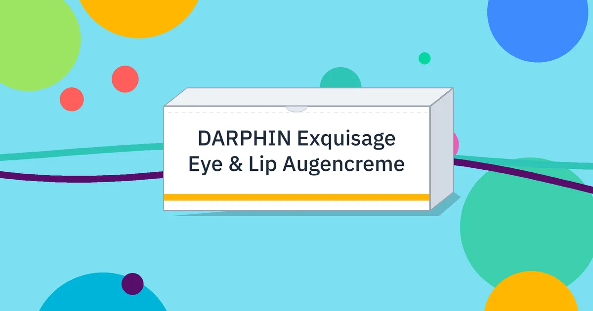 Symbolbild: Packung mit der Aufschrift DARPHIN Exquisage Eye & Lip Augencreme (PZN 11636445) – Verfügbarkeit und Bezug in Apotheken in Frankfurt am Main