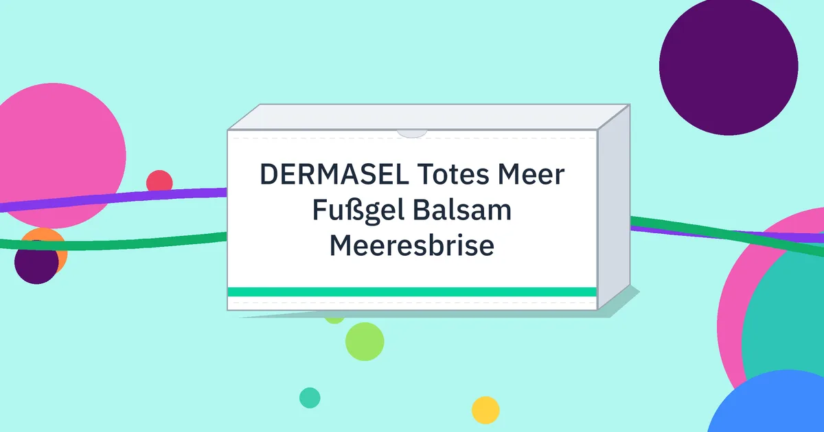 Symbolbild: Packung mit der Aufschrift DERMASEL Totes Meer Fußgel Balsam Meeresbrise (PZN 17889549) – Verfügbarkeit und Bezug in Apotheken in Frankfurt am Main
