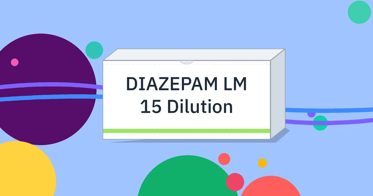 Symbolbild: Packung mit der Aufschrift DIAZEPAM LM 15 Dilution (PZN 12840857) – Verfügbarkeit und Bezug in Apotheken in Frankfurt am Main