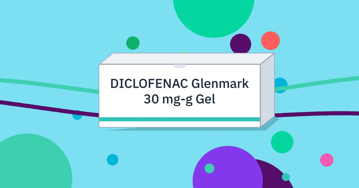 Symbolbild: Packung mit der Aufschrift DICLOFENAC Glenmark 30 mg-g Gel (PZN 19432334) – Verfügbarkeit und Bezug in Apotheken in Frankfurt am Main