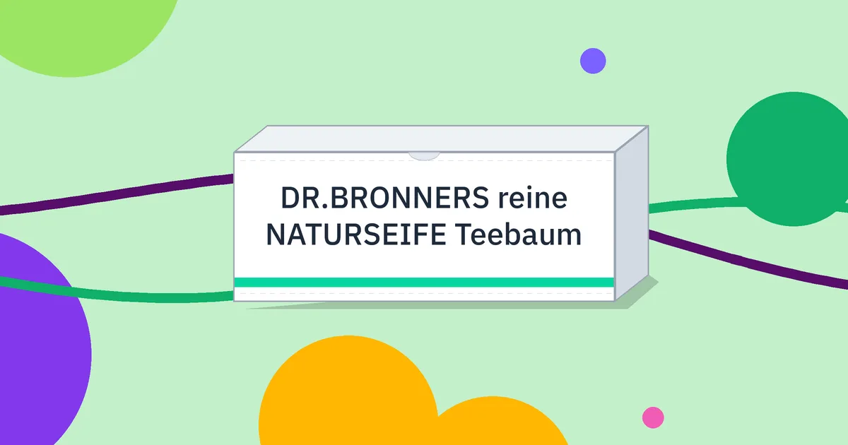 Symbolbild: Packung mit der Aufschrift DR.BRONNERS reine NATURSEIFE Teebaum (PZN 19241829) – Verfügbarkeit und Bezug in Apotheken in Frankfurt am Main