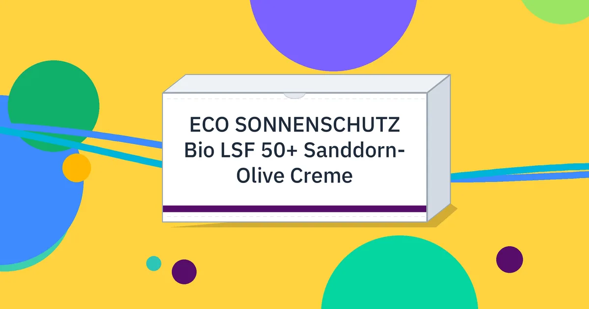 Symbolbild: Packung mit der Aufschrift ECO SONNENSCHUTZ Bio LSF 50+ Sanddorn-Olive Creme (PZN 12579896) – Verfügbarkeit und Bezug in Apotheken in Frankfurt am Main