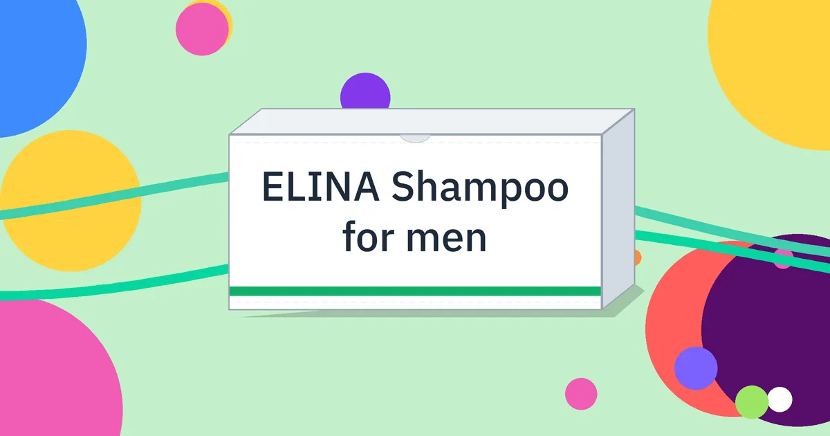 Symbolbild: Packung mit der Aufschrift ELINA Shampoo for men (PZN 10779272) – Verfügbarkeit und Bezug in Apotheken in Frankfurt am Main