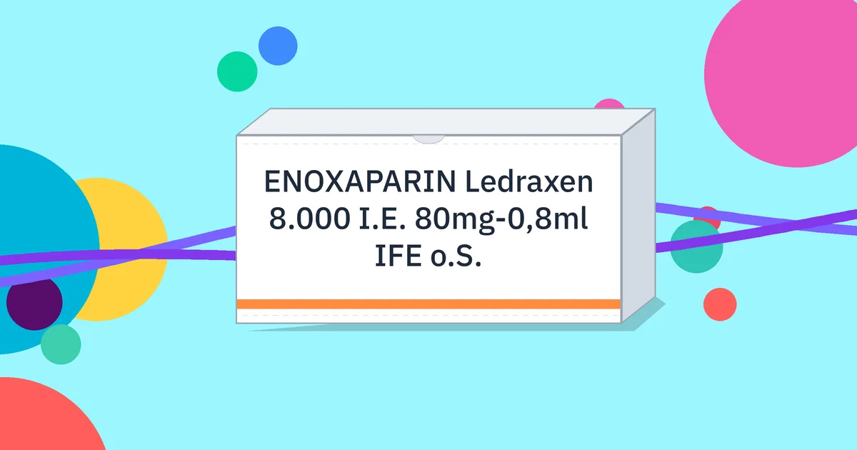 Symbolbild: Packung mit der Aufschrift ENOXAPARIN Ledraxen 8.000 I.E. 80mg-0,8ml IFE o.S. (PZN 18861872) – Verfügbarkeit und Bezug in Apotheken in Frankfurt am Main