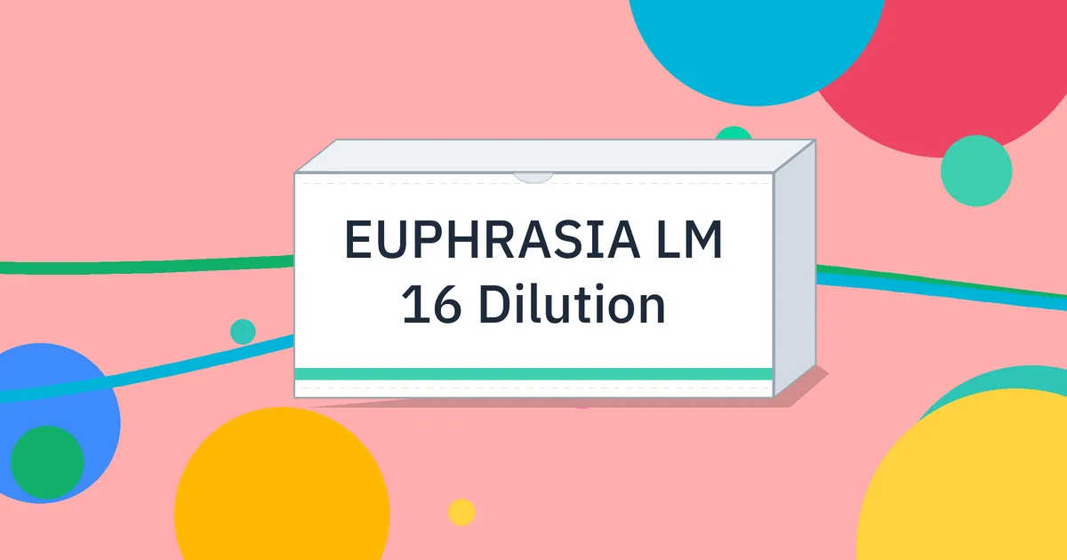 Symbolbild: Packung mit der Aufschrift EUPHRASIA LM 16 Dilution (PZN 12846682) – Verfügbarkeit und Bezug in Apotheken in Frankfurt am Main